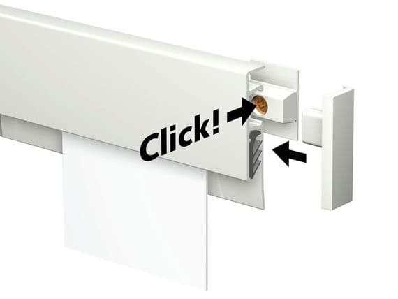 Paper & Poster Display Rail Kit 100cm White