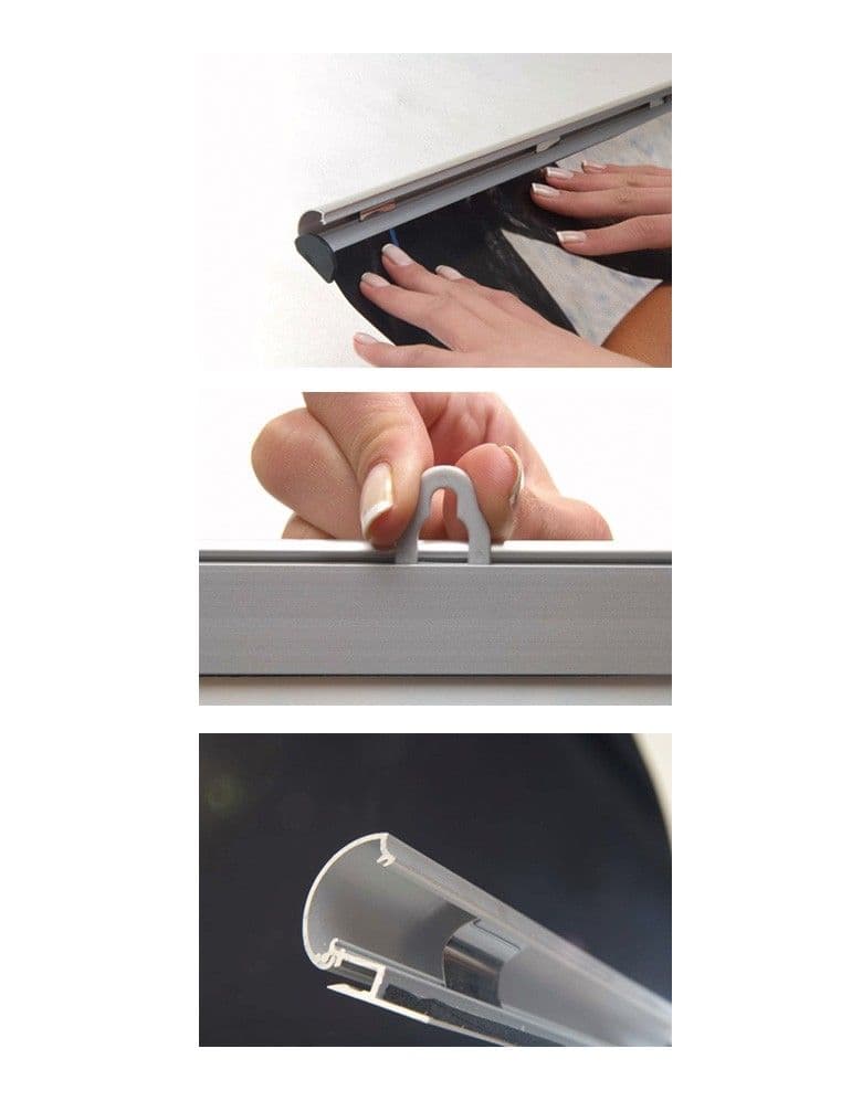 Poster Display Aluminium Gripper Bars A1 Portrait 594 mm