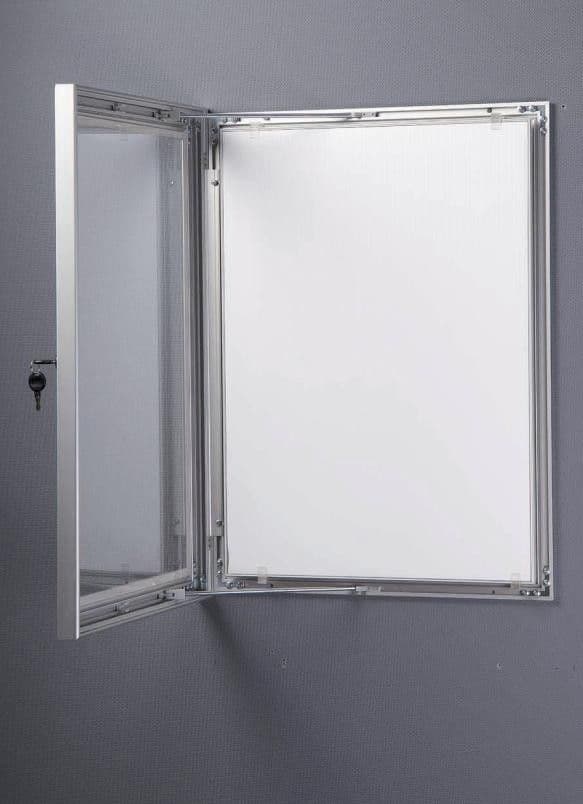 Poster Holder with Security Lock Silver A0