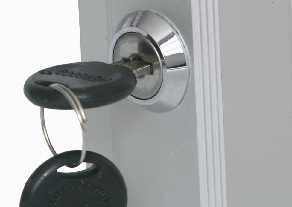 Poster Holder with Security Lock Silver A0
