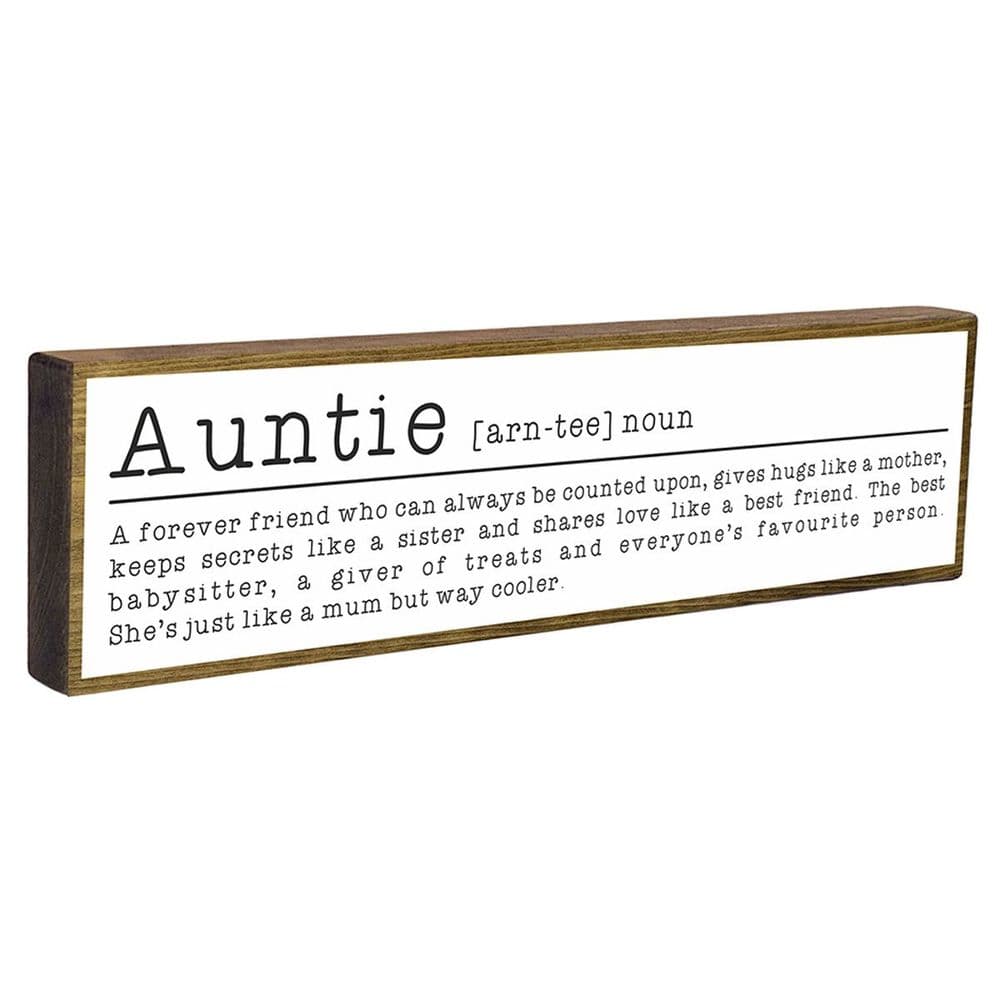 Auntie Mini Rustic Wood Sign