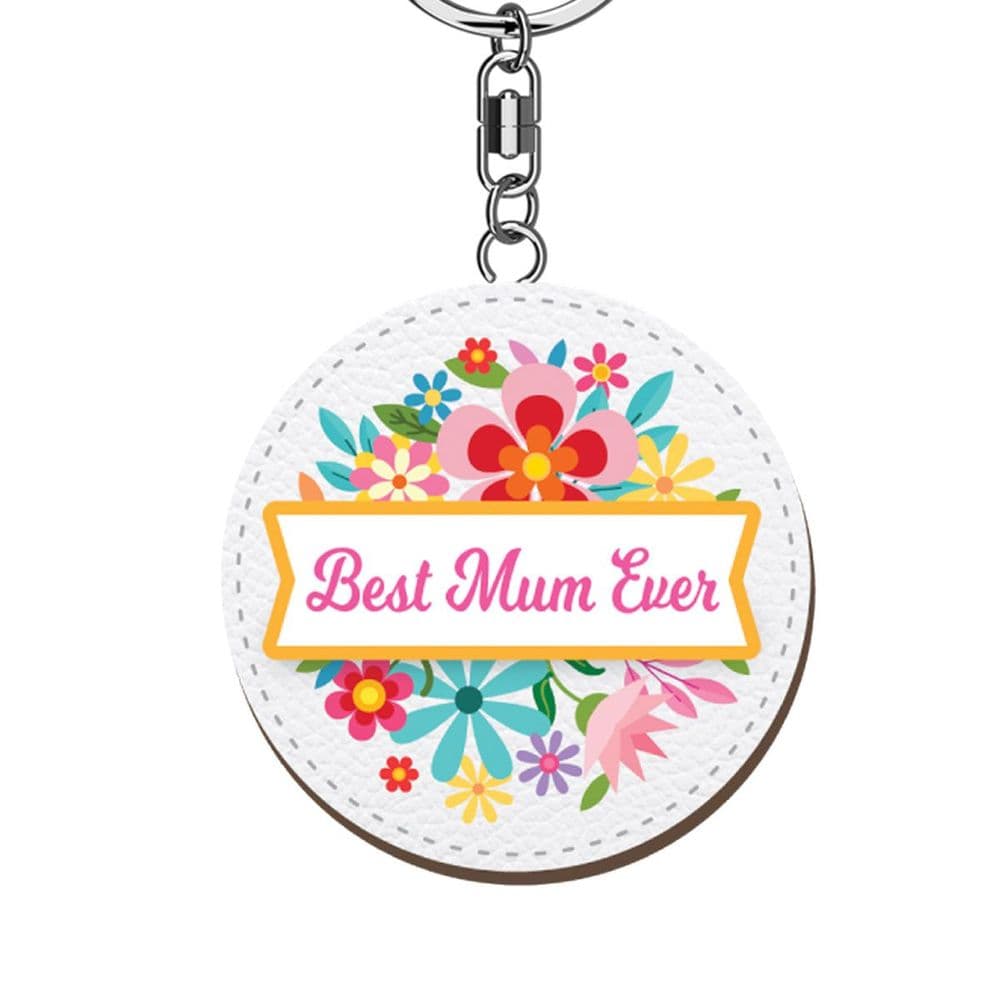 Best Mum Ever Wooden Keyrings