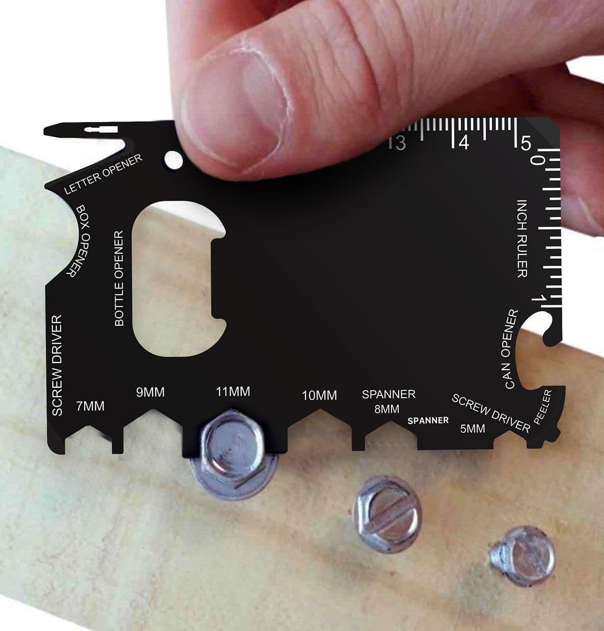 Blank Black Wallet Essential Multi-tool