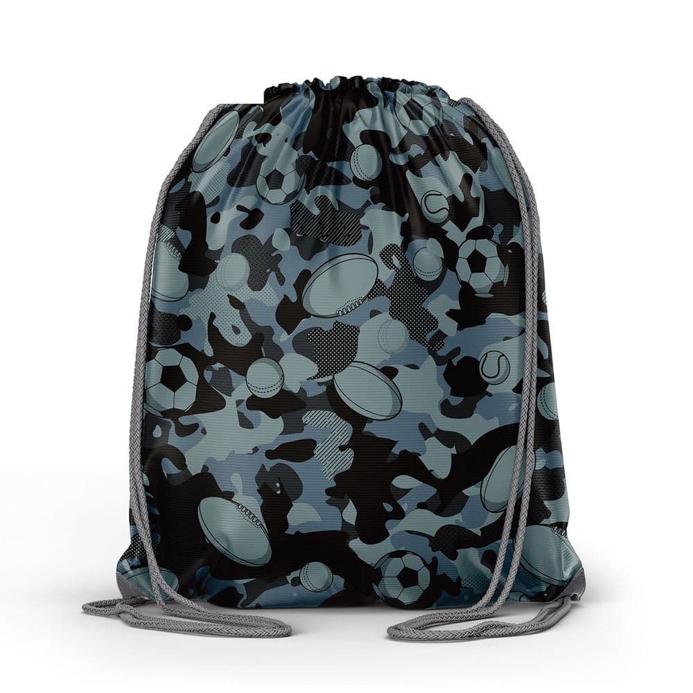 Camo Football Drawstring Bag