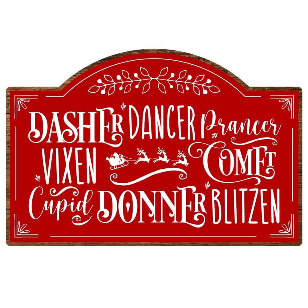 Dasher Dancer Christmas Arched Sign