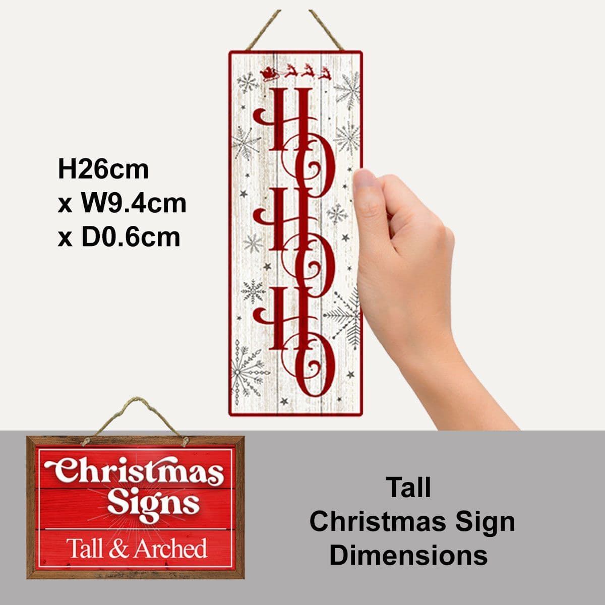 HoHoHo Christmas Tall Sign