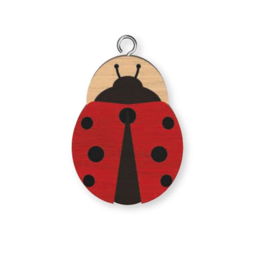Ladybird Wooden Keyring