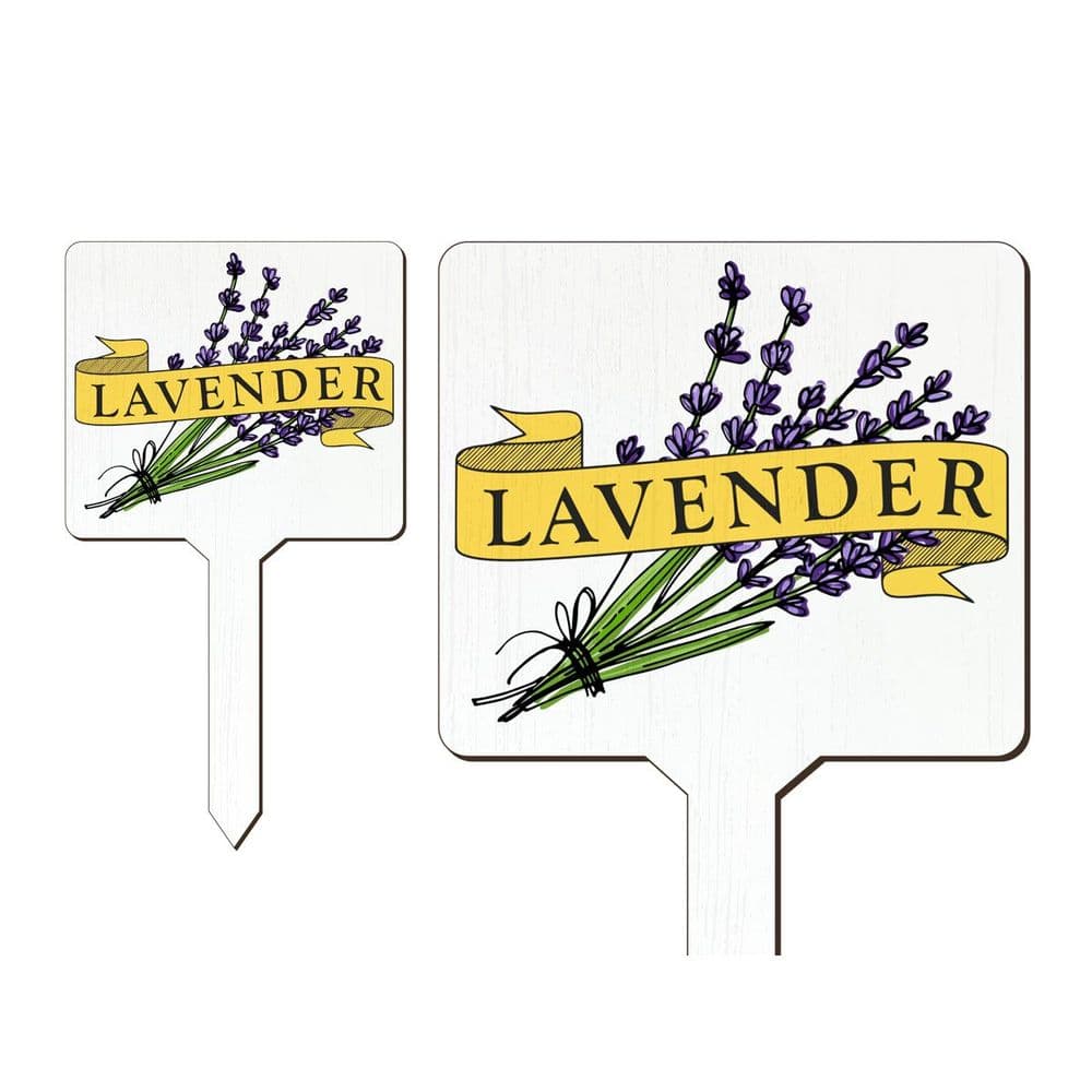 Lavender White Garden Planter Sign