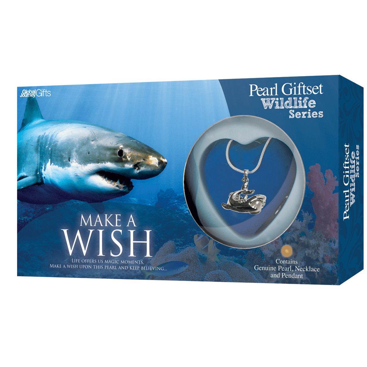 Shark Pearl Giftset with Wildlife Pendant
