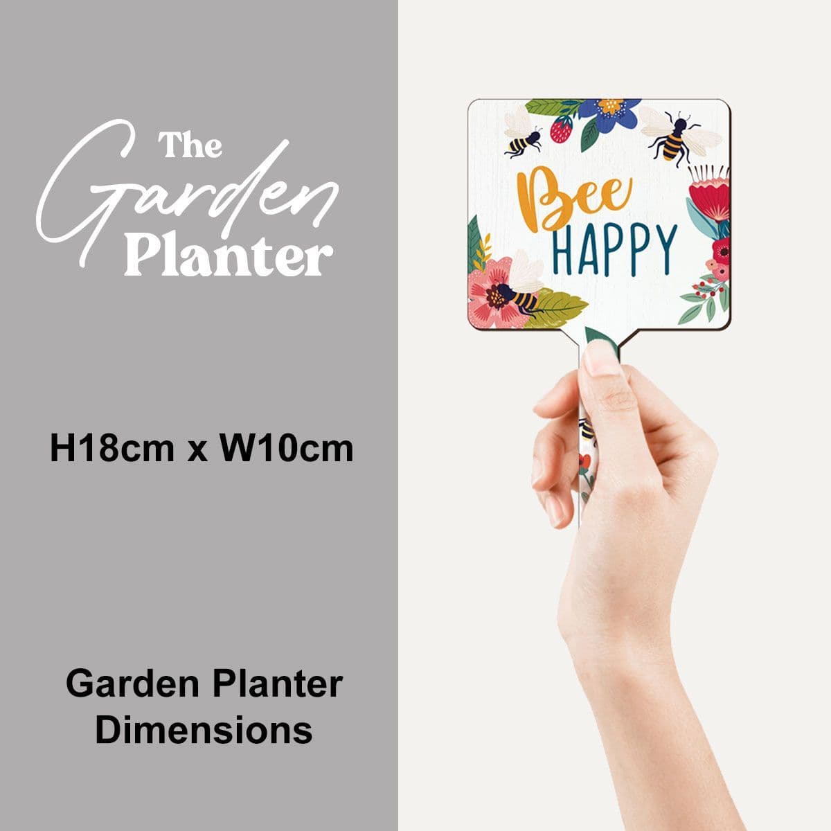 Strawberry White Garden Planter Sign