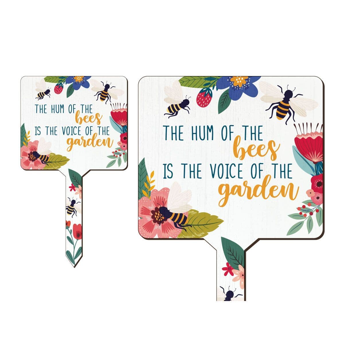 The Hum Of The Bees Floral Planter Sign