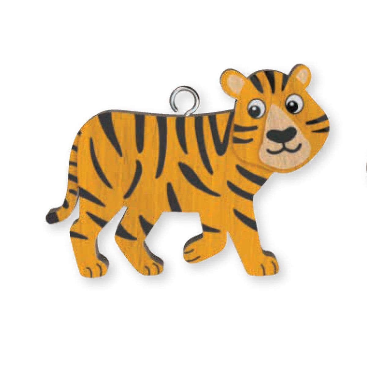 Tiger Wooden Keyring