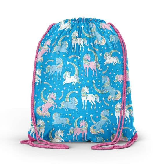 Unicorn Pattern Drawstring Bag