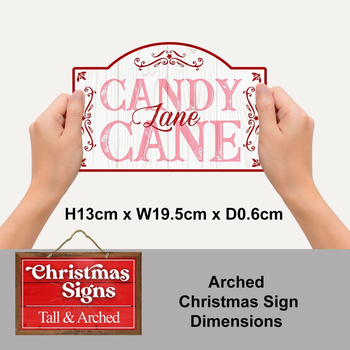 Walking In A Winter Christmas Arched Sign
