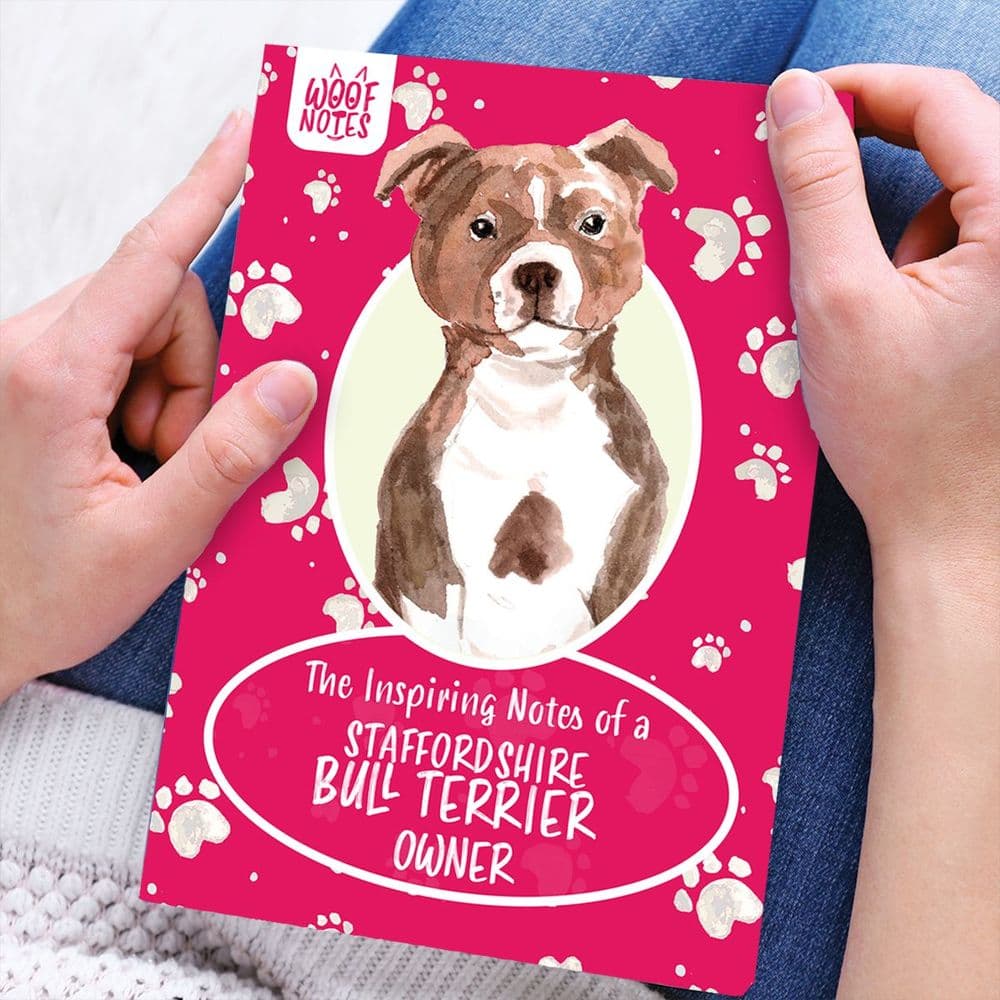 Woof Notes Notebook Staffordshire Bull