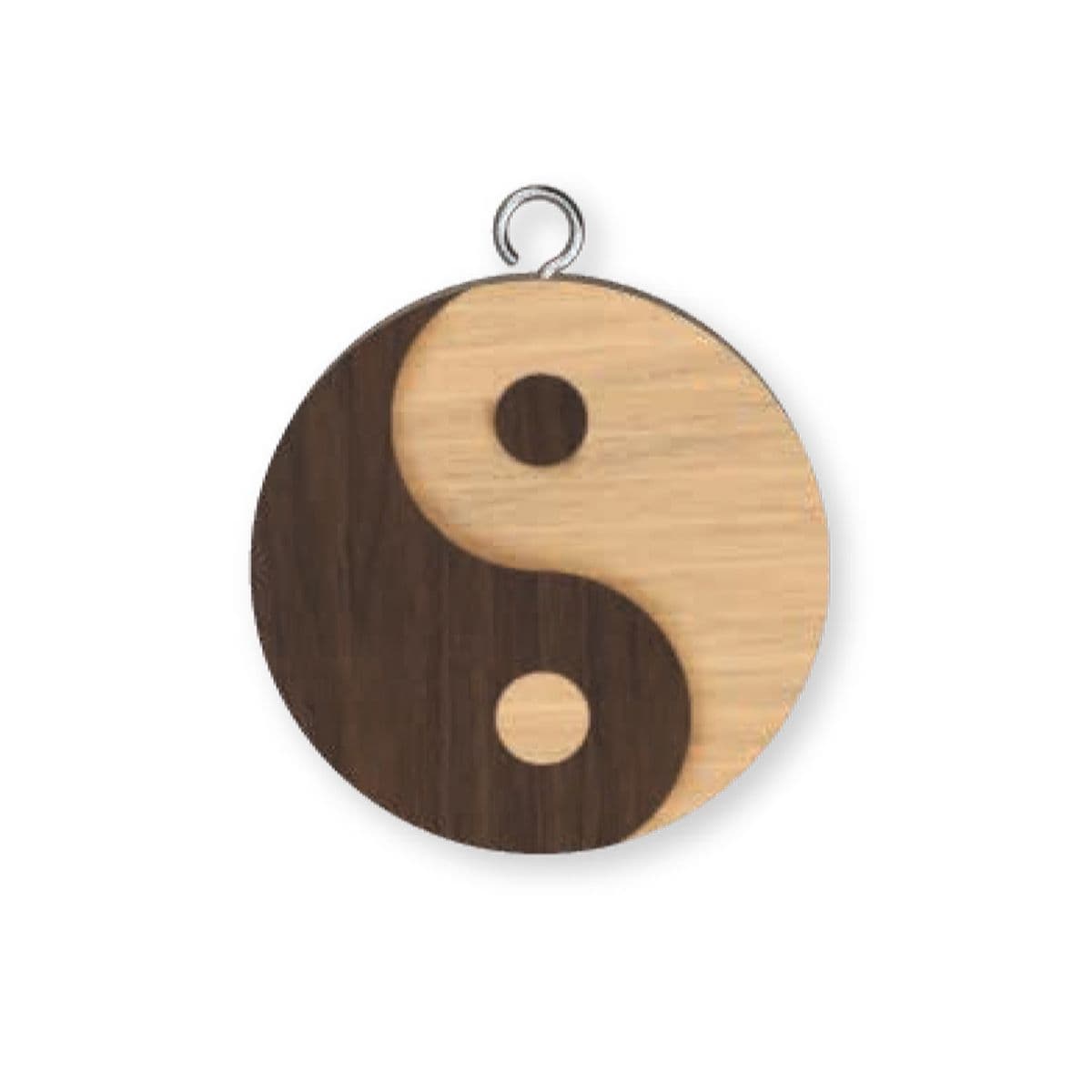 Yin Yang Wooden Keyring