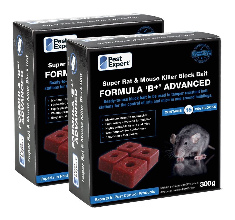 Pest Expert Formula B Mouse Poison Bait Blocks 600g 30 blocks