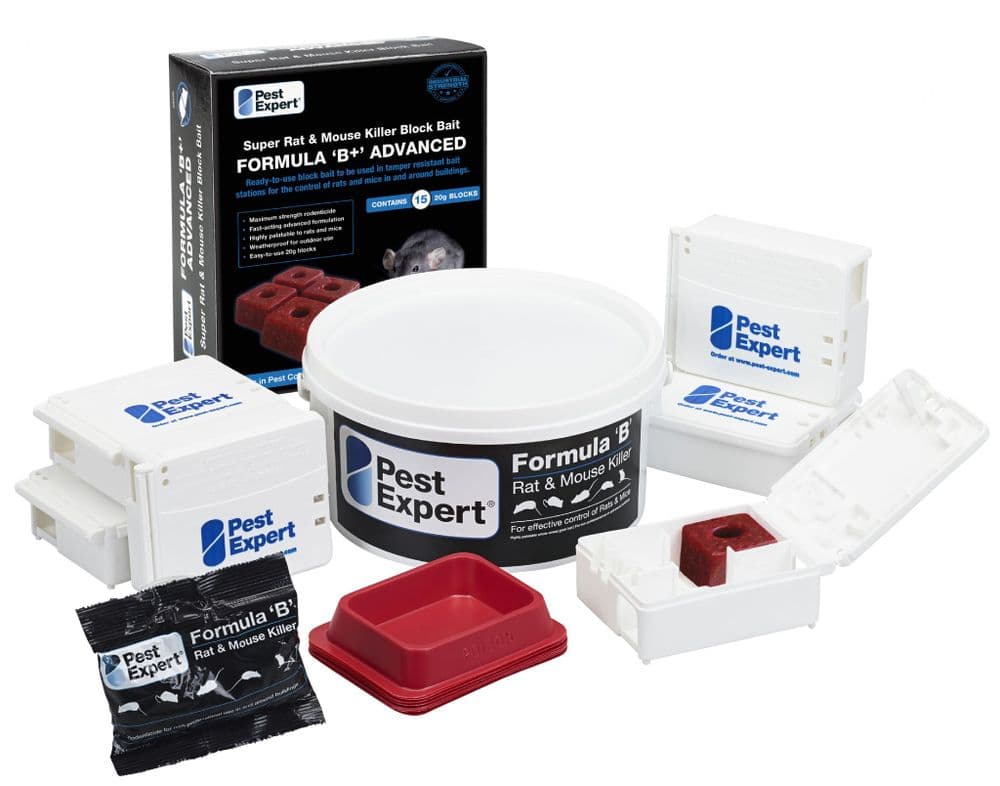 Pest Expert Mouse Poison Kit 1 300g Mouse Poison & 15 Mouse Bait Blocks