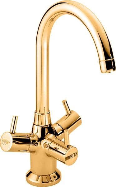 Brita Sturana filtered kitchen tap in Dorato 24ct Gold
