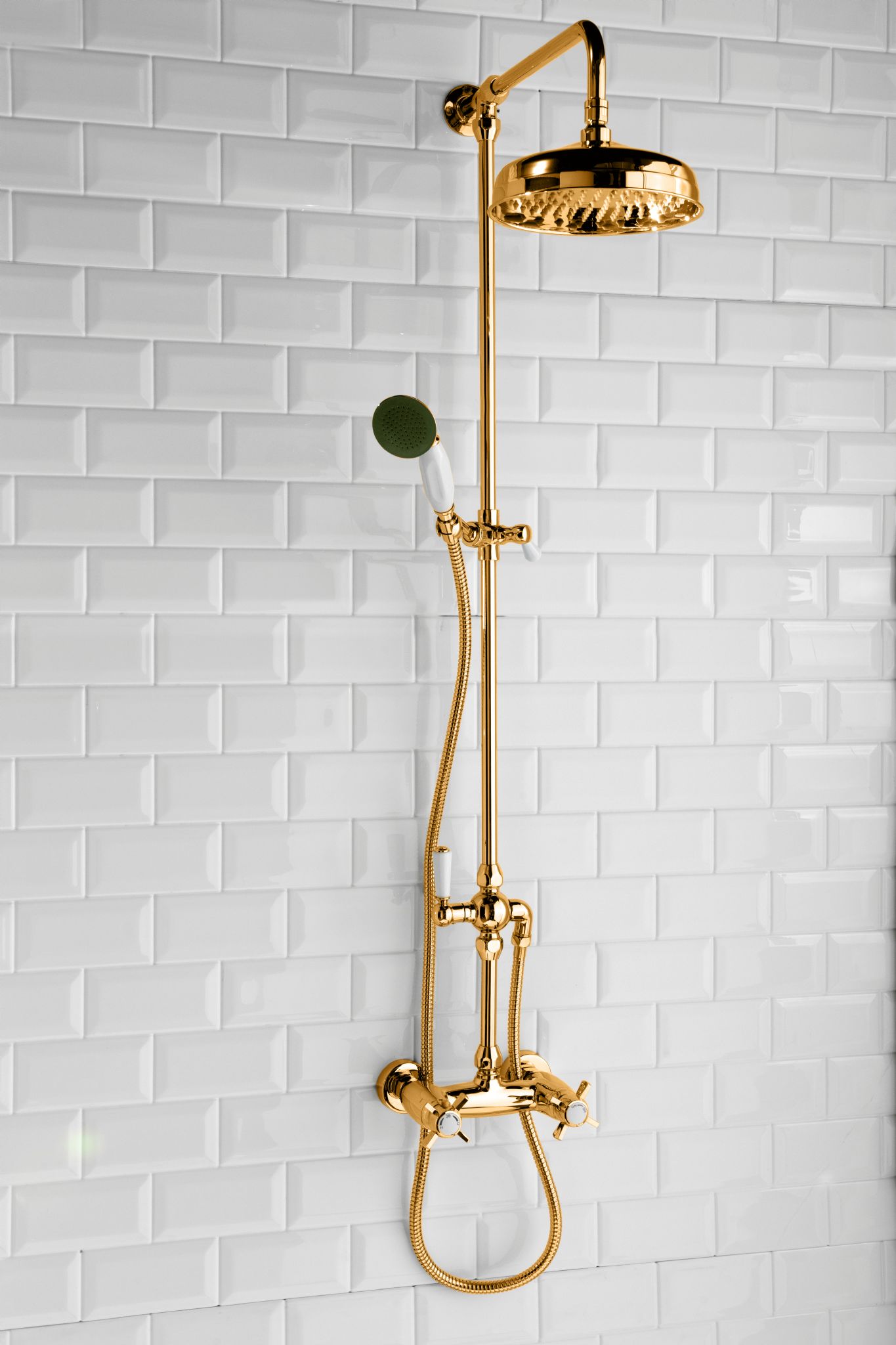 DoratO Prima Thermostatic Shower Set with handset in 24ct Gold