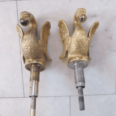 Gold Plated Godfrey Bonsack Swan Spouts 1960 s