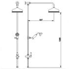 Traditional Victorian Grand Rigid Riser with Diverter and Handset