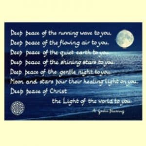 Pack of 10 Pocket Cards - Deep peace PKTJCL29