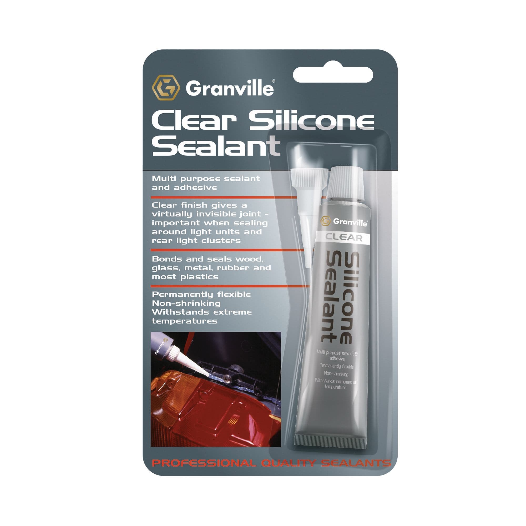 Granville Clear Silicone Sealant 40g | Instant Gasket & Sealant