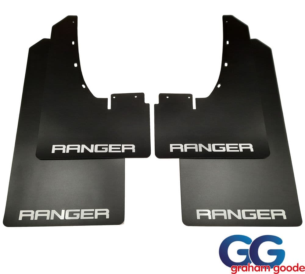 Rally Flapz PVC Mud Flaps Satin Black Ford Ranger T7 2016- onwards