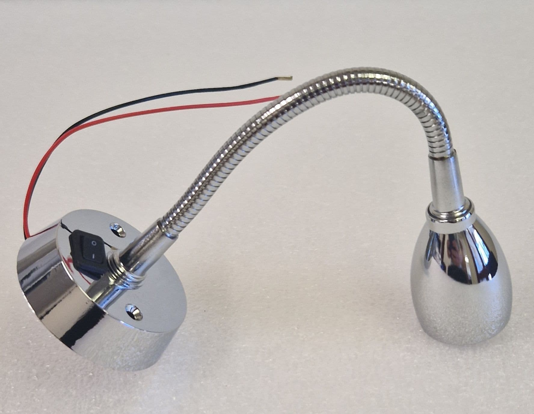 Aludra Chrome Switched LED 12v Flexi Spotlight, caravan, campervan ...