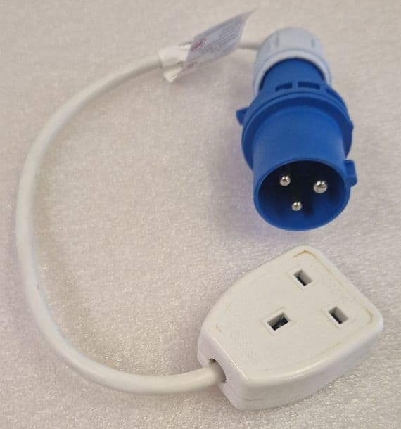 Blue Diamond 16 amp Conversion Lead Mains Socket To Site Plug Caravan ...