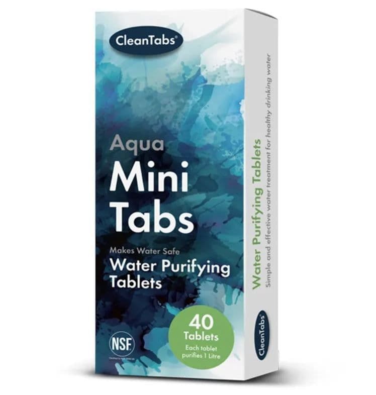 Clean Tabs Aqua Mini Water Purifying Tablets (40) - Grasshopper Leisure