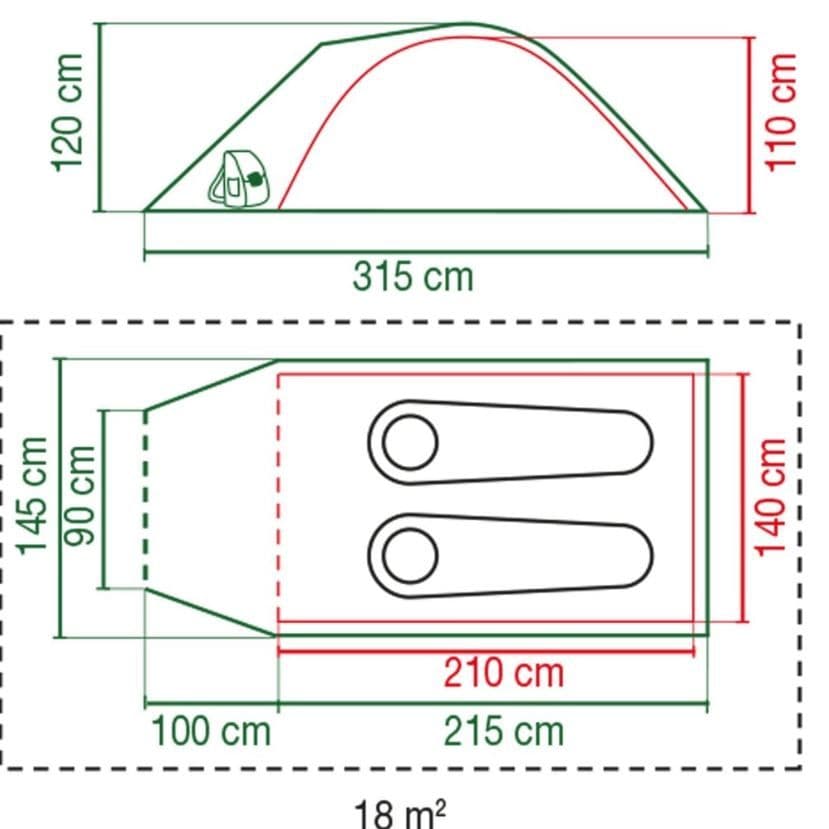 Coleman Darwin 2+ Dome Tent 2025 (2176902) - Grasshopper Leisure
