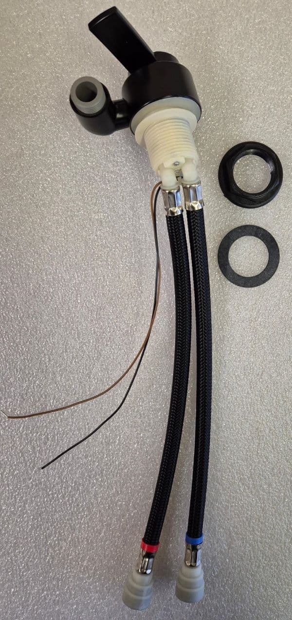 Comet Florenz Kompakt BLACK Shower Mixer Tap (Push Fit Hose Tails ...