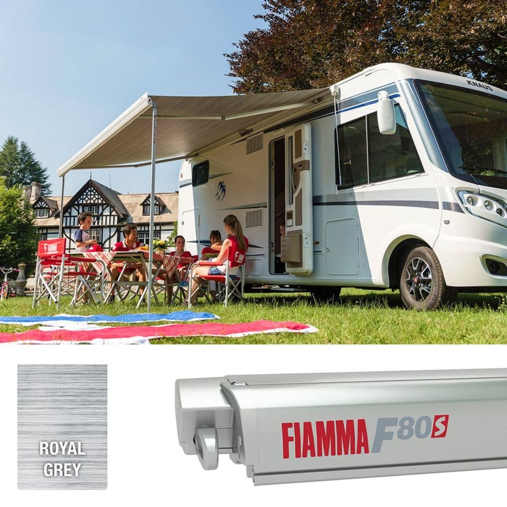 Fiamma F80S 320 Awning Titanium / Royal Grey or Blue, Campervan ...