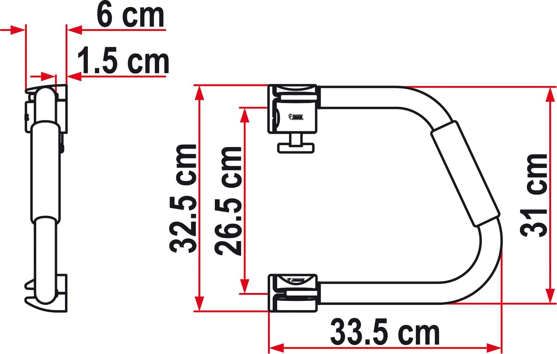 Fiamma Security 31 Door Handle Lockable Secure Caravan Motorhome ...