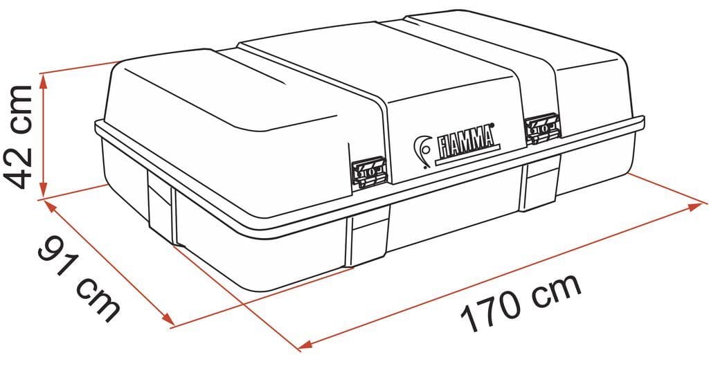 Fiamma Ultra-Box 3 Roof Mounted Storage Box 02085-01- - Grasshopper Leisure