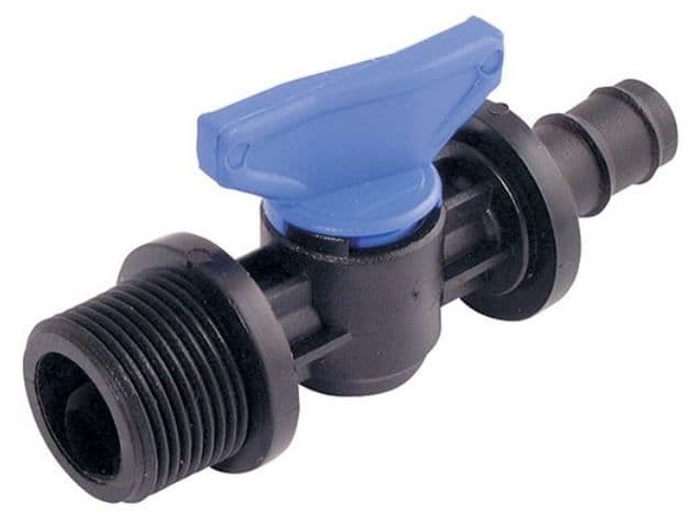 Hose Tail 20mm x Male 1/2" BSP Plastic Ball Drain Valve Tap Tank ...