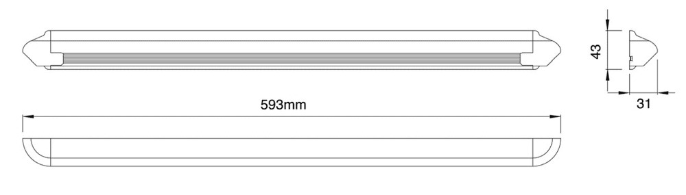Labcraft Astro LED 12v Awning Light, LL2CW500G Grey, Caravan Campervan ...