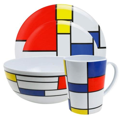 Leisurewize 16 Piece Melamine Set - De Stijl (LWACC379) - Grasshopper ...