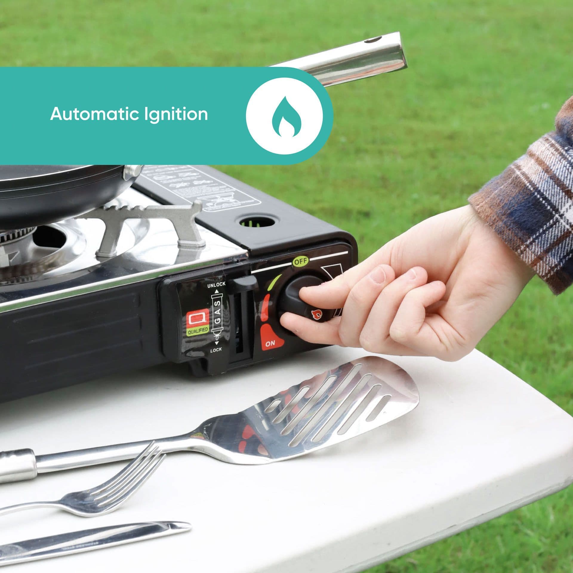 Leisurewize Double Burner Portable Gas Stove LW716 - Grasshopper Leisure