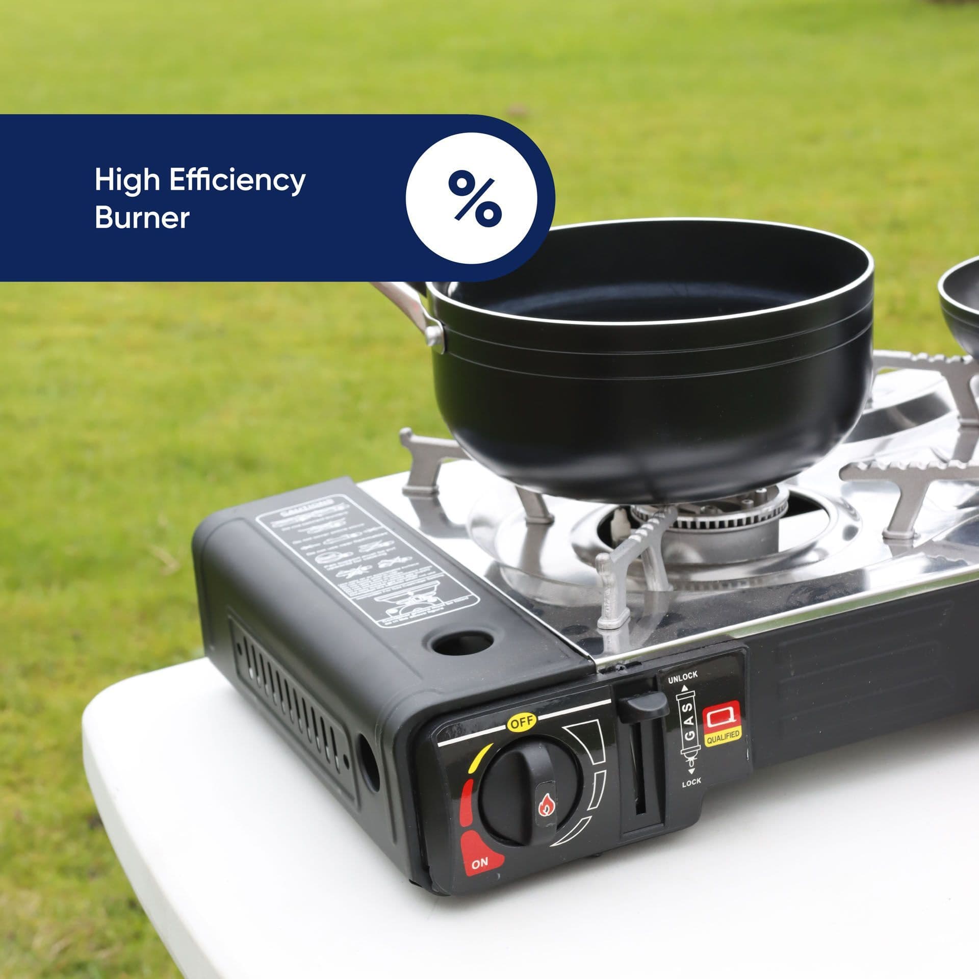 Leisurewize Double Burner Portable Gas Stove LW716 - Grasshopper Leisure