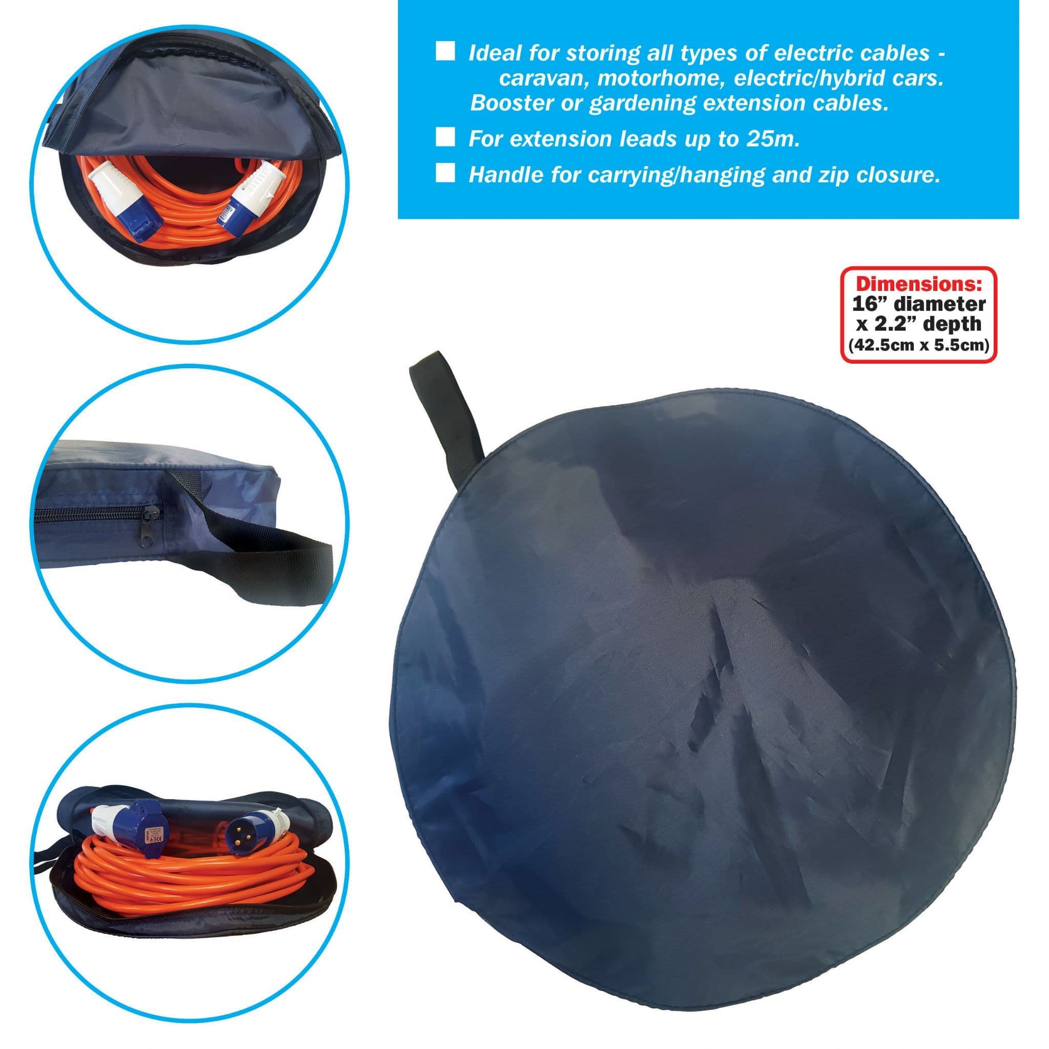 Leisurewize Mains Lead Storage Bag, caravan, motorhome - Grasshopper ...