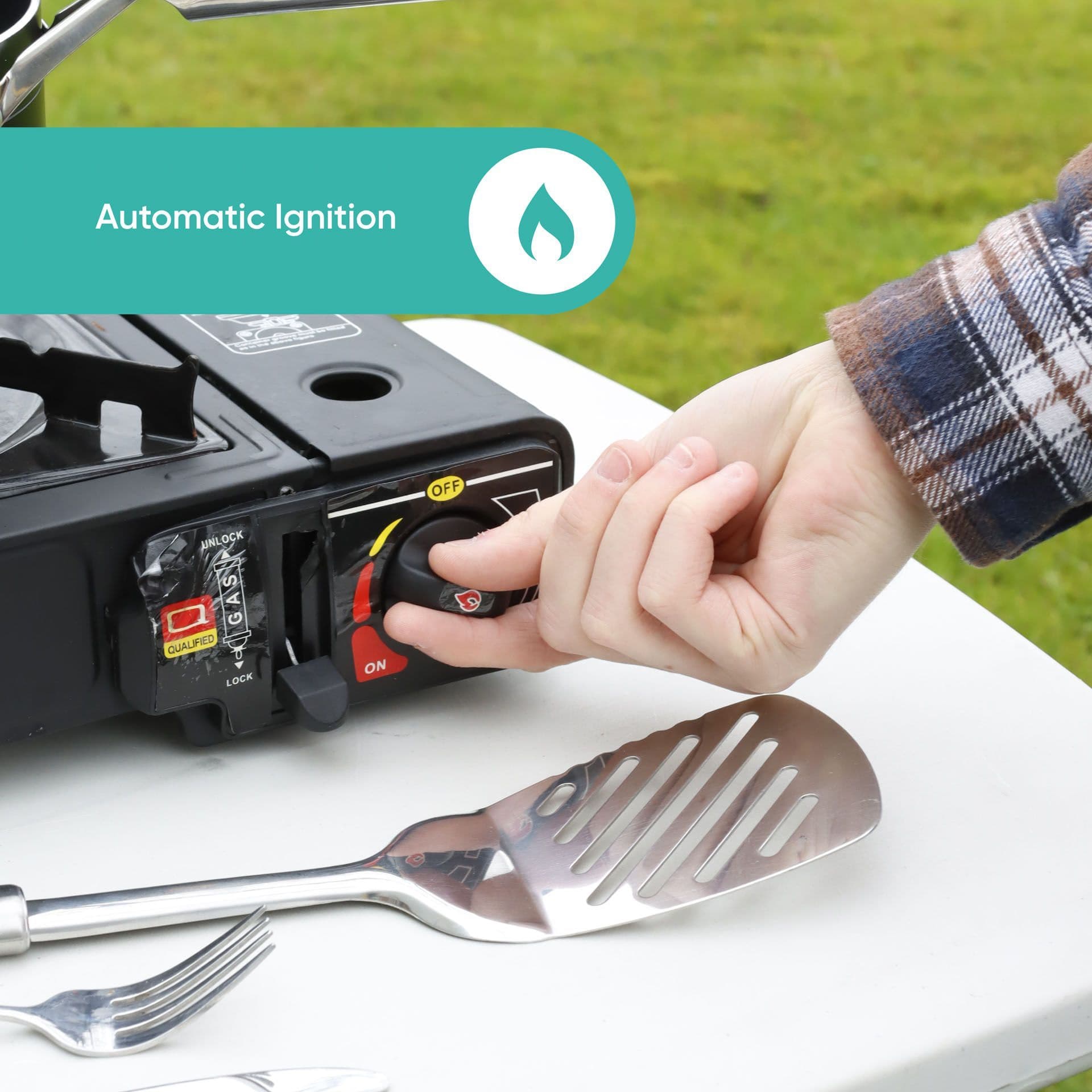 Leisurewize Double Burner Portable Gas Stove LW716 - Grasshopper Leisure