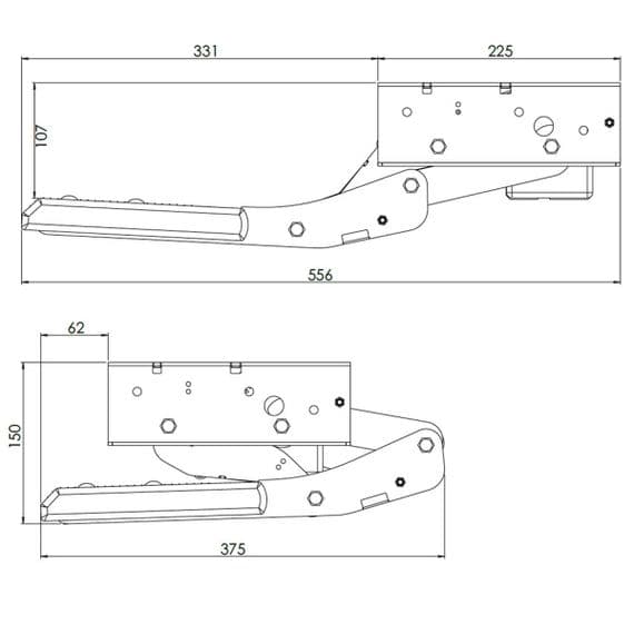 Project 2000 Lippert Electric Single Step Seesaw Motion500mm, Steps for ...