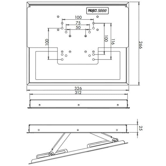 Lippert Height Adjustable LCD TV Bracket, TV Equipment for caravan ...