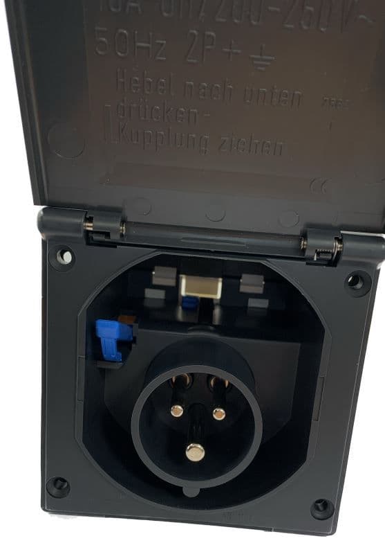 Mains Inlet Flush Fitting Square, Caravan & Motorhome Electrical ...