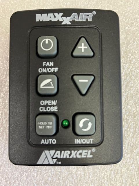 MaxxAir MaxxFan Black WALL Control Maxxfan Controller - Grasshopper Leisure