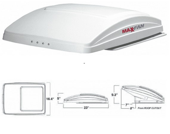 Maxxair Maxxfan Deluxe Roof Vent Fan With Remote Control 350 x 350mm ...