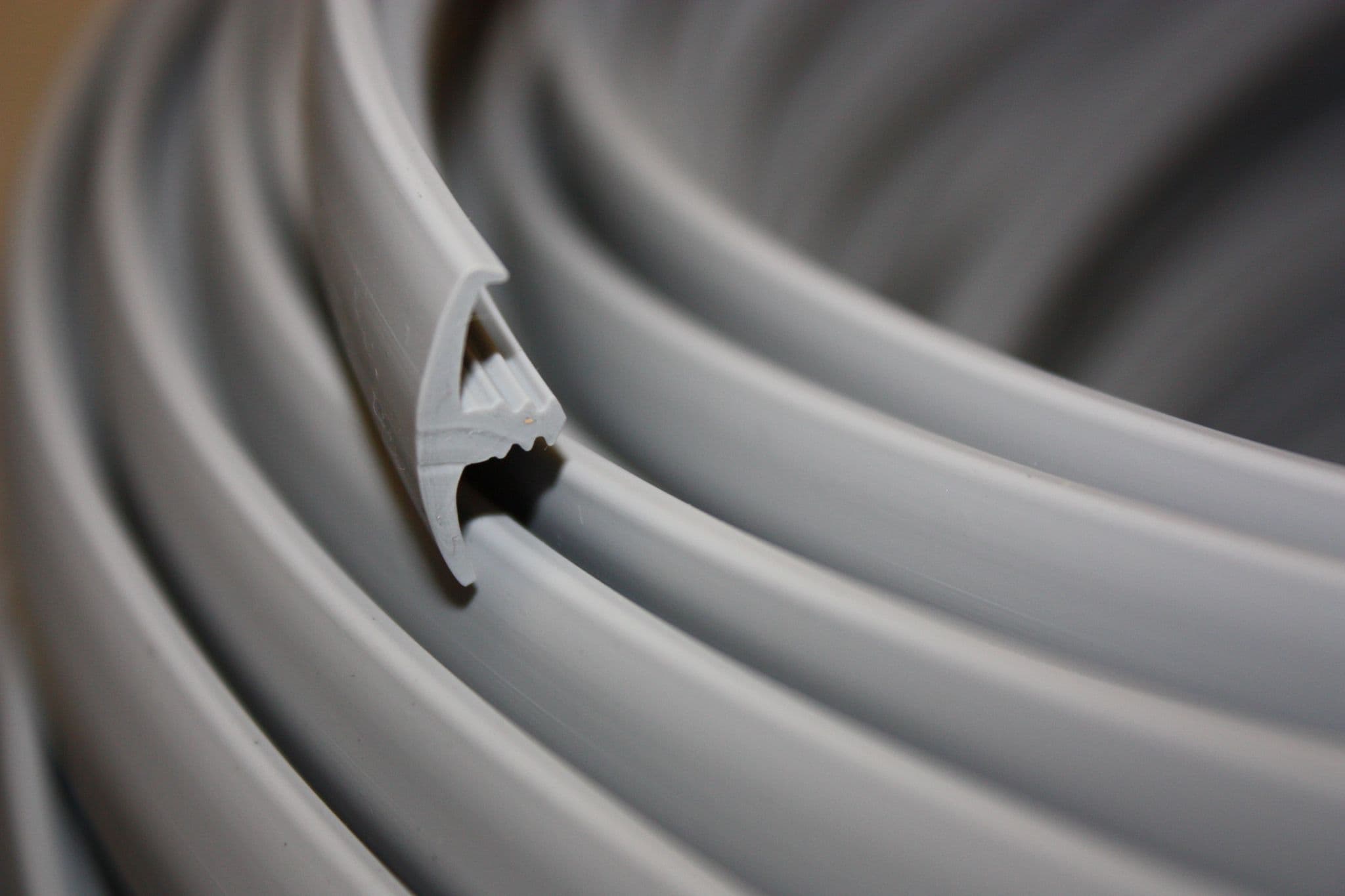 Mid Grey Knock On 15mm Edging T Trim (per metre), Furniture Trims ...